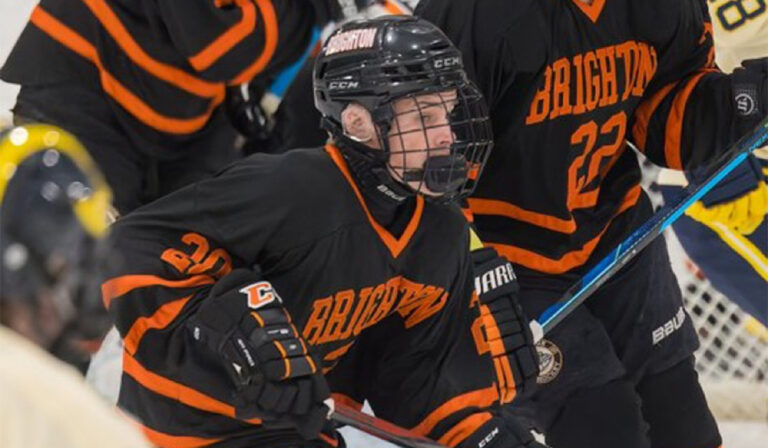 Tim Peterson Scores First Varsity Goal For Brighton Hockey - Peteys Picks